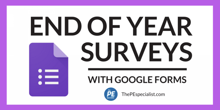 End of the Year Surveys and Physical Education Values Poster Pack