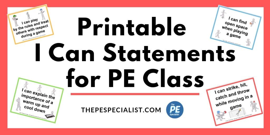 Printable I Can Statements for PE Class